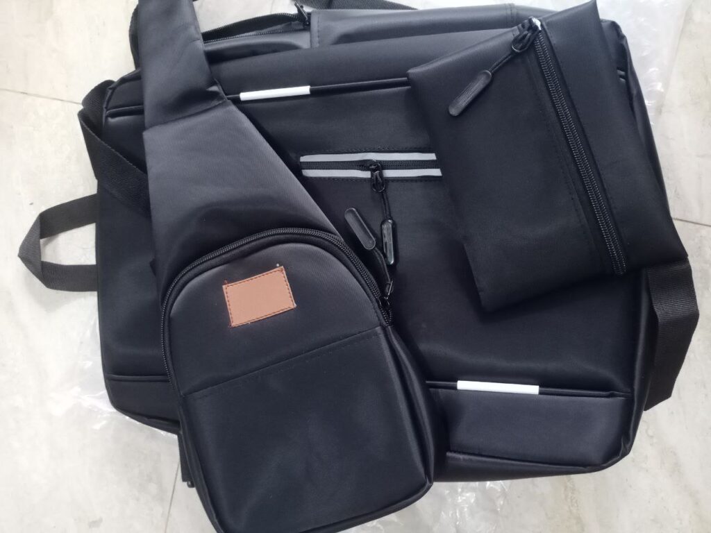 4PCS Combo Pack Men's Casual Waterproof Laptop Backpack Set College ...